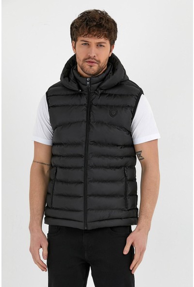 Danger Erkek Çıkarılabilir Kapüşonlu Şişme Yelek Siyah Danger Erkek Çıkarılabilir Kapüşonlu Şişme Yelek Siyah