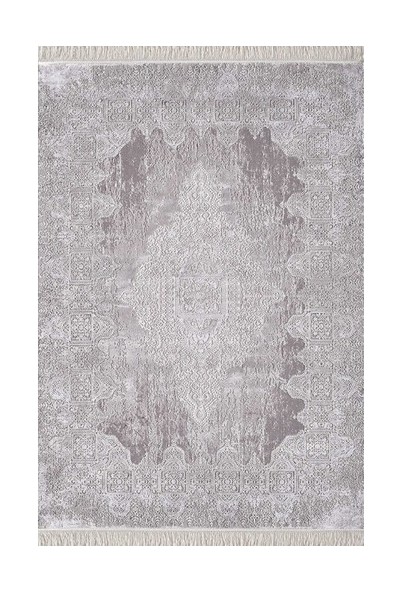 Perla Modern Viskon Akrilik Salon Halısı XP08B Gri