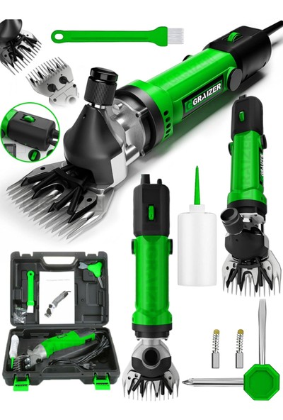 Graizer Alman GR-4200 Devir Ayarli Bakir Sargili Çift Soğutmalı Çelik Şanzuman Koyun Keçi Kirkma Makinesi