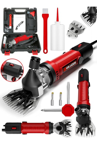 Graizer Alman GR-3600 Devir Ayarli Bakir Sargili Çift Soğutmalı Çelik Şanzuman Koyun Keçi Kirkma Makinesi Graizer Alman GR-3600 Devir Ayarli Bakir Sargili Çift Soğutmalı Çelik Şanzuman Koyun Keçi Kirkma Makinesi