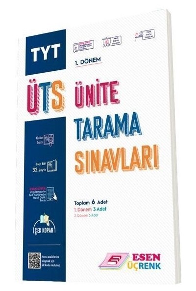 Esen Yayınları 2022 Üçrenk Tyt 1. Dönem Ünite Tarama Sınavları