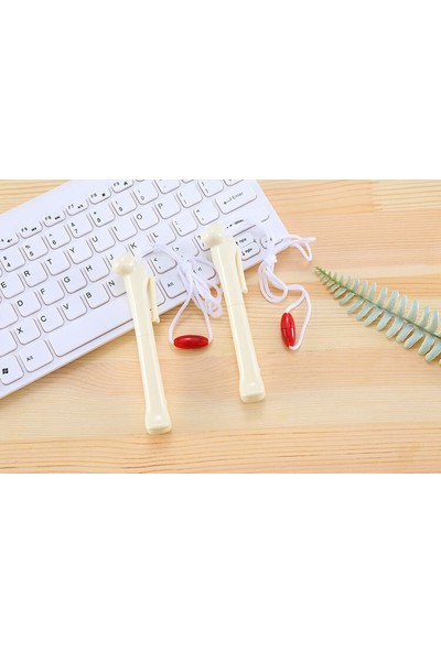 Kayamu Kemik Tasarımlı Tükenmez Kalem - Boyun Askılı Kayamu Kemik Tasarımlı Tükenmez Kalem - Boyun Askılı