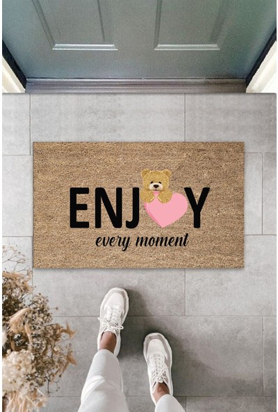 GeoMix Bej Kapı Önü Paspası Enjoy Ever Moment Ayıcık Desen PS917 GeoMix Bej Kapı Önü Paspası Enjoy Ever Moment Ayıcık Desen PS917