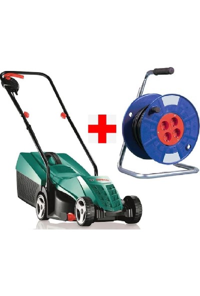 Bosch Arm 32 Elektrikli Çim Biçme Makinası + 35 Metre Makaralı Seyyar Uzatma Kablosu (35 Metre) Bosch Arm 32 Elektrikli Çim Biçme Makinası + 35 Metre Makaralı Seyyar Uzatma Kablosu (35 Metre)