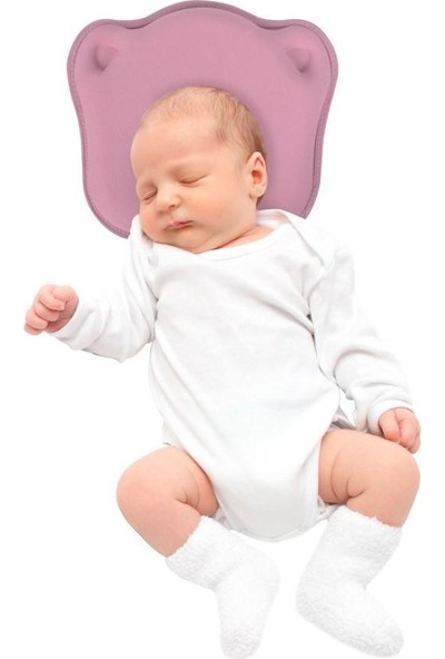 Sevi Bebe Düz Kafa Yastığı Kafa Şekillendirici Yastık ART-155 Gül Kurusu