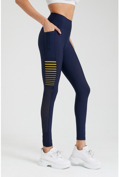 Jineps Yüksek Bel Toparlayıcı Tayt Lacivert Renk 00694