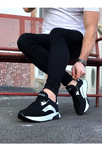 bklm Blax Özel Üretim Renk Detaylı Siyah Beyaz Bağcıklı Yeni Sezon Erkek Sneaker Spor Ayakkabı bklm Blax Özel Üretim Renk Detaylı Siyah Beyaz Bağcıklı Yeni Sezon Erkek Sneaker Spor Ayakkabı