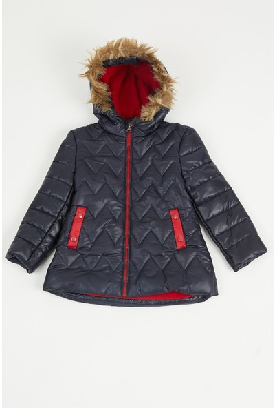 NeskaAvm Kapşonlu Içi Polar Şişme Mont NeskaAvm Kapşonlu Içi Polar Şişme Mont