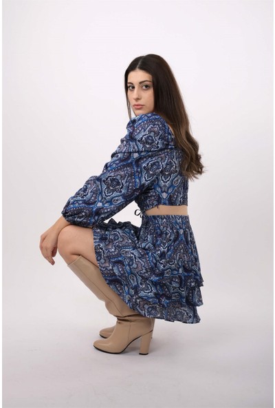 Miapia Shop Desenli Fırfırlı Etek Miapia Shop Desenli Fırfırlı Etek