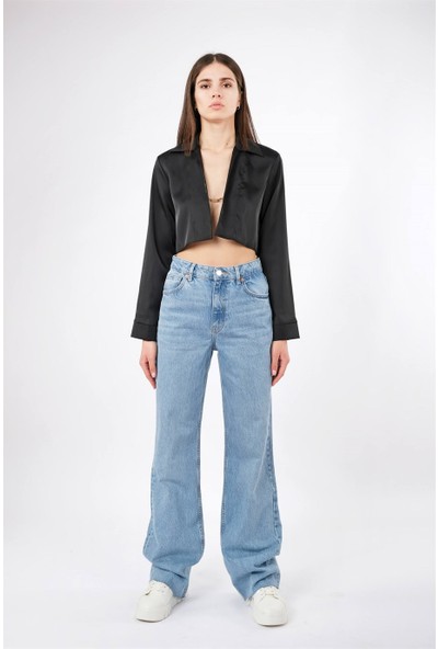 Miapia Shop Kesik Paça Wide Leg Jean