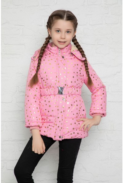 NeskaAvm Içi Yünlü Yıldız Baskılı Şişme Mont