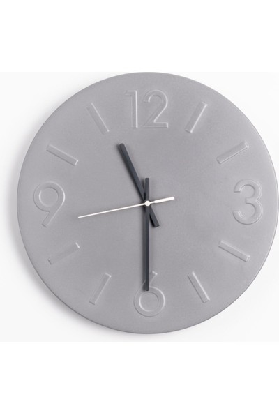 Lukka Home 34 cm Yuvarlak Açık Gri-Beyaz Saniye Modern Beton Duvar Saati Lukka Home 34 cm Yuvarlak Açık Gri-Beyaz Saniye Modern Beton Duvar Saati