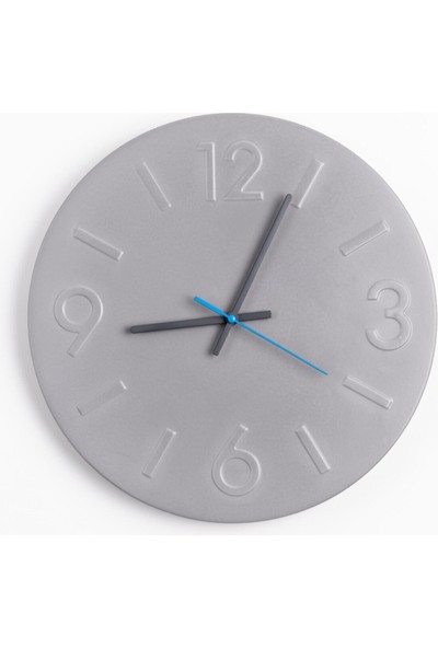 Lukka Home 34 cm Yuvarlak Açık Gri-Mavi Saniye Modern Beton Duvar Saati Lukka Home 34 cm Yuvarlak Açık Gri-Mavi Saniye Modern Beton Duvar Saati