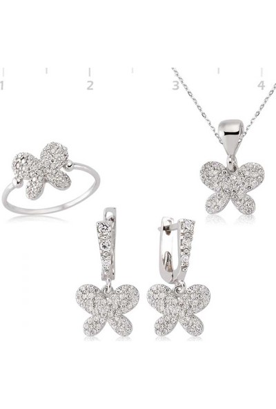 Gumush Gümüş Kelebek Kadın Set
