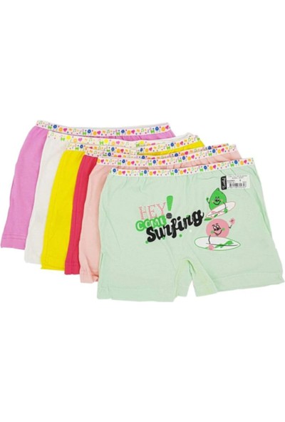 Katmirra Kız Çocuk Renkli Likralı Pamuk Boxer 6 Lı Paket Katmirra Kız Çocuk Renkli Likralı Pamuk Boxer 6 Lı Paket
