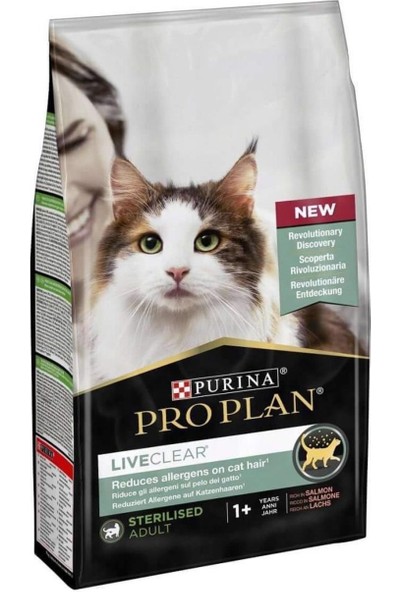 Purina Liveclear Sterilised Somonlu Kısır Kedi Maması 1,4 kg