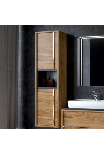 Denko Matia 35 cm Mdf Ud Banyo Boy Çamaşır Dolabı