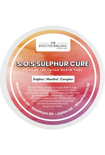 Docteur Blanc Laboratoires Sulphur Cure Tırnak, El, Ayak Bakım Yağı 50 G