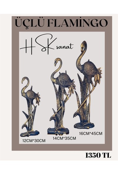 HSK Sanat Flamingo Biblo Lacivert