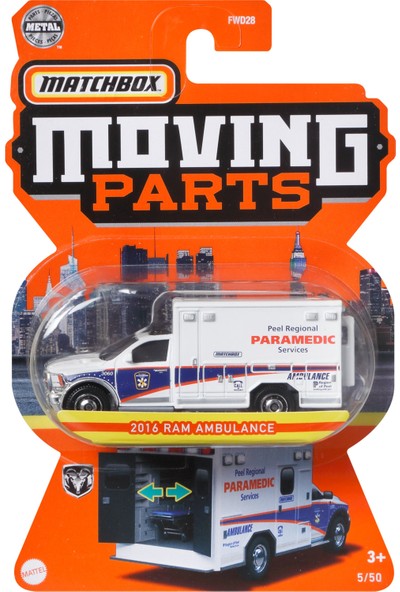 Matchbox 1:64 Arabalar 2016 Ram Ambulance HFM33