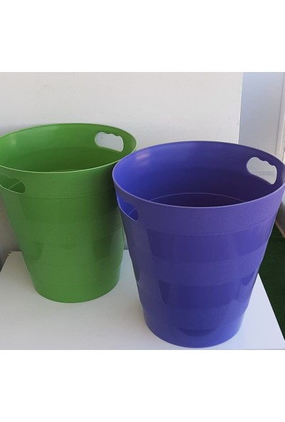 Poliwork Plastik Çöp Kovası Ev/ofis Yeşil ve Mor Renk 12,5 Lt 2 Adet Poliwork Plastik Çöp Kovası Ev/ofis Yeşil ve Mor Renk 12,5 Lt 2 Adet