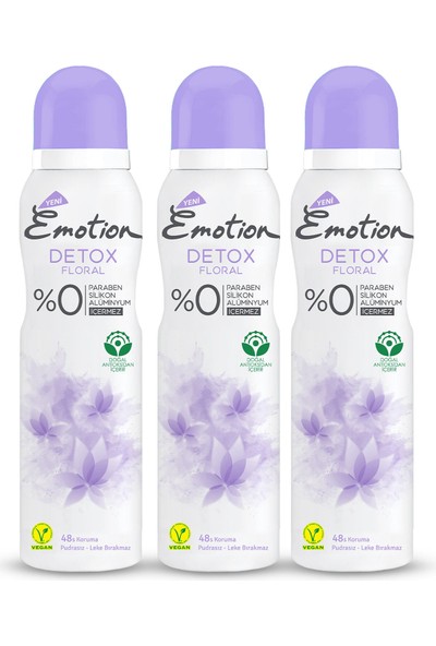 Emotion Detox Floral Deodorant 3X150ML
