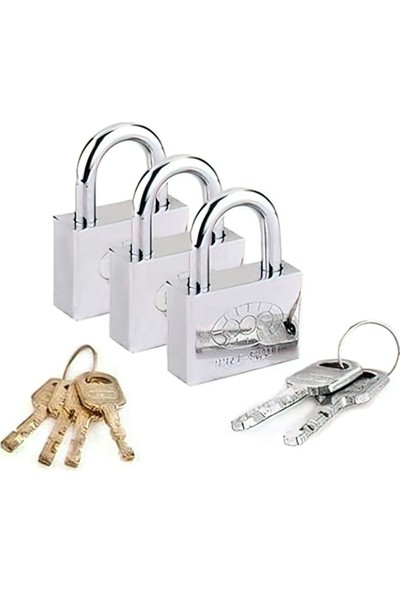 OEM Tek Anahtarla Açılan Paslanmaz Çelik Asma Kilit 5 Adet
