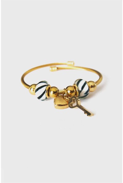 Ceptecep Model Kilit Gold Altın Kaplama Bileklik