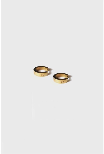 Ceptecep C. Model Orta Gold Altın Kaplama Küpe Ceptecep C. Model Orta Gold Altın Kaplama Küpe