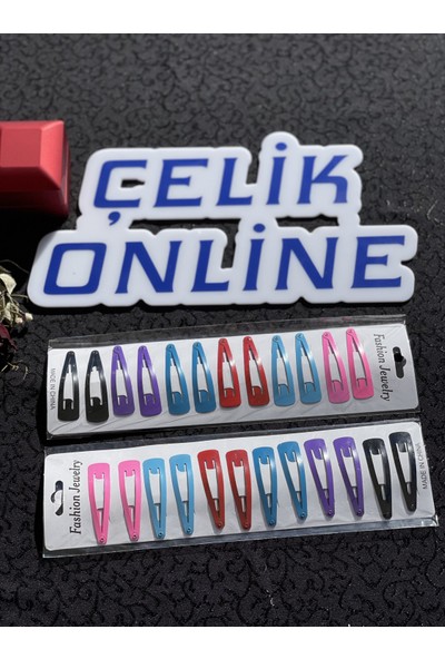 Çelik Online Kadın Saç Tokası Çıt Çıt Toka Karışık Soft Renklerde 24 Adet Çelik Online Kadın Saç Tokası Çıt Çıt Toka Karışık Soft Renklerde 24 Adet