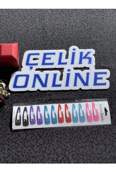 Çelik Online Kadın Saç Tokası Çıt Çıt Toka Karışık Soft Renklerde 12 Adet Çelik Online Kadın Saç Tokası Çıt Çıt Toka Karışık Soft Renklerde 12 Adet