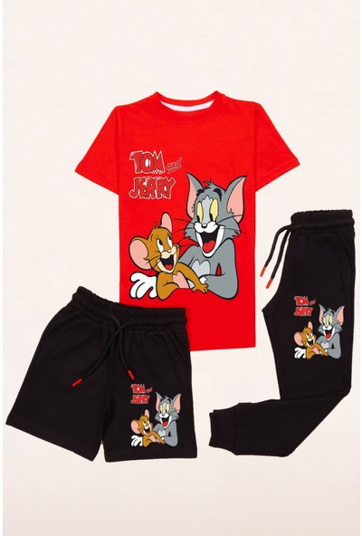 Trendypassion Tom And Jerry 3'lü Çocuk Eşofman Takımı Trendypassion Tom And Jerry 3'lü Çocuk Eşofman Takımı