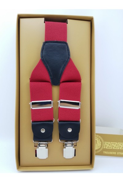 Elegans Giyim Aksesuar Kırmızı Pantolon Askısı Elegans Giyim Aksesuar Kırmızı Pantolon Askısı