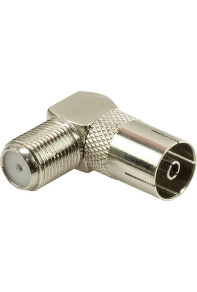 Goldeex F Konnektör Dişi / 60 Ohm Dişi L Tip Çevirici