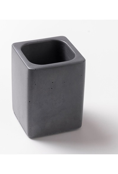 Lukka Home Kare Koyu Gri Beton Diş Fırçalık Banyo Aksesuarı Lukka Home Kare Koyu Gri Beton Diş Fırçalık Banyo Aksesuarı
