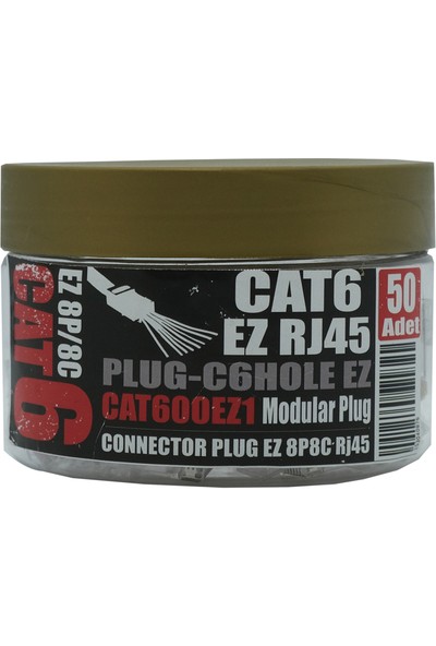 Netlink CAT6P00EZ1 Cat6 Ez RJ45 Ez Modüler Pulug (50ADET) Netlink CAT6P00EZ1 Cat6 Ez RJ45 Ez Modüler Pulug (50ADET)