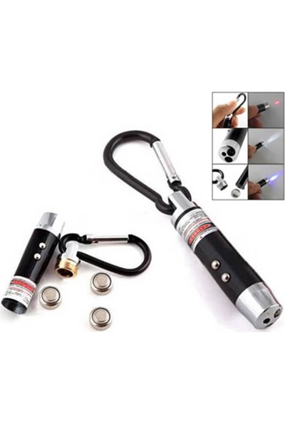 Fener, Anahtarlıklı Fener, Lazerli Anahtarlık Fener 4 Fonksiyonlu