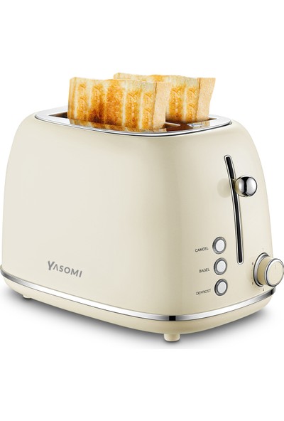 Yasomi ST028 Bej Ekmek Kızartma Makinesi 825W (Yasomi Türkiye Garantili )
