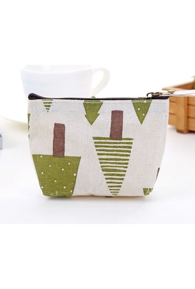 Letaotao Kadın Çiçek Ekose Fermuar Kılıfı Küçük Cüzdan (Yurt Dışından)