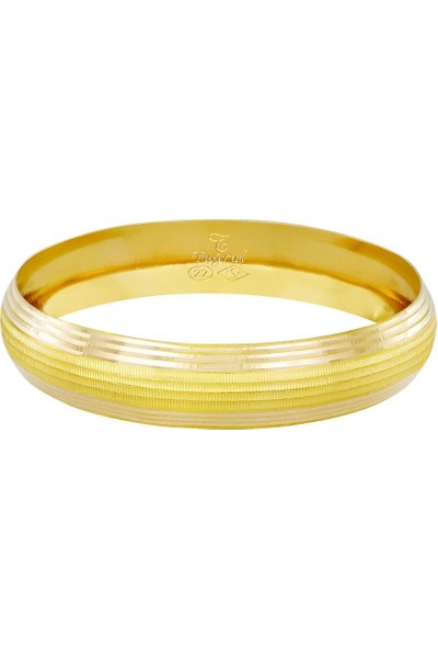 T51 Tuğrul Altın 12 Gr(Gram) 12 mm 22 Ayar Işçiliksiz Bilezik TB0012-1
