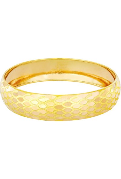 T51 Tuğrul Altın 15 Gr(Gram) 15 mm 22 Ayar Işçiliksiz Şarnelli Bilezik TB0015-115