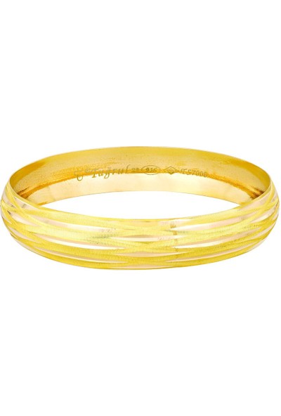 T51 Tuğrul Altın 10 Gr(Gram) 12 mm 22 Ayar Işçiliksiz Bilezik TBC00010-1