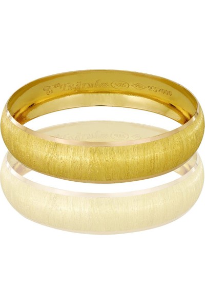 T51 Tuğrul Altın 17 Gr(Gram) 15 mm 22 Ayar Işçiliksiz Bilezik TB0017-2