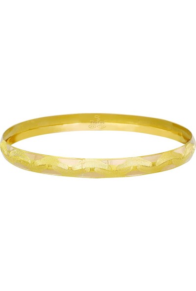 T51 Tuğrul Altın 6 Gr(Gram) 6 mm 22 Ayar Işçiliksiz Bilezik TBC006-1