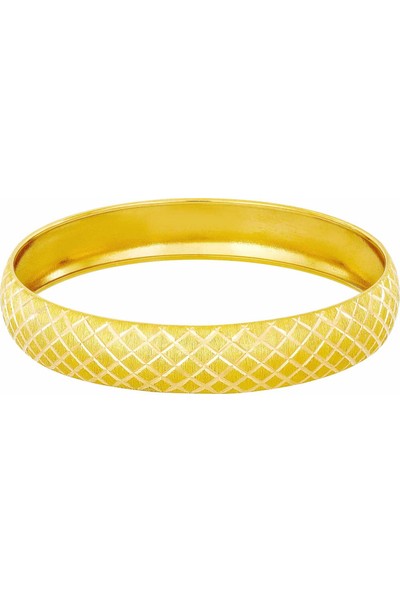 T51 Tuğrul Altın 12 Gr(Gram) 12 mm 22 Ayar Işçiliksiz Şarnelli Bilezik TBC01212-1
