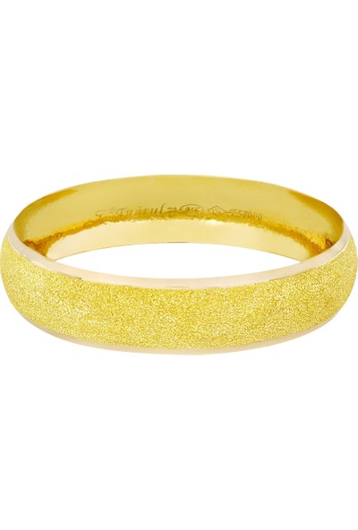 T51 Tuğrul Altın 18 Gr(Gram) 15 mm 22 Ayar Işçiliksiz Bilezik TCNC018-3