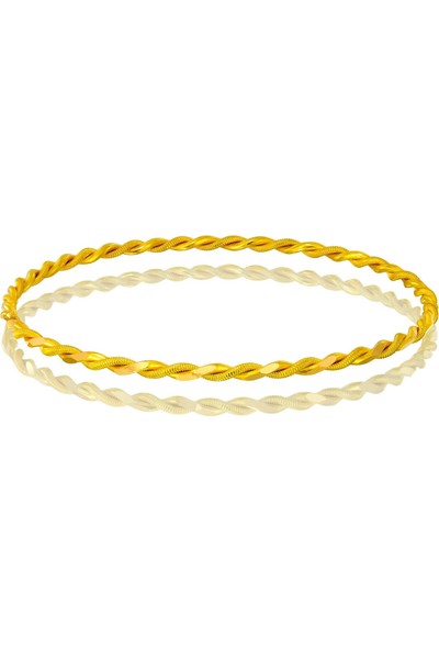 T51 Tuğrul Altın 8 Gr(Gram) 22 Ayar Işçiliksiz Paftalı Burma Bilezik