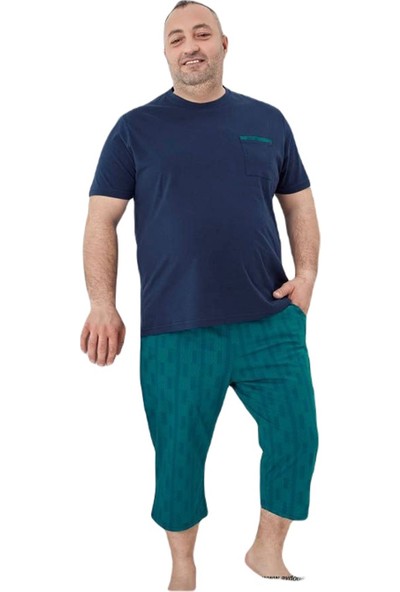 Aydoğan 7010 Battal Penye Erkek Kapri Pijama Takımı