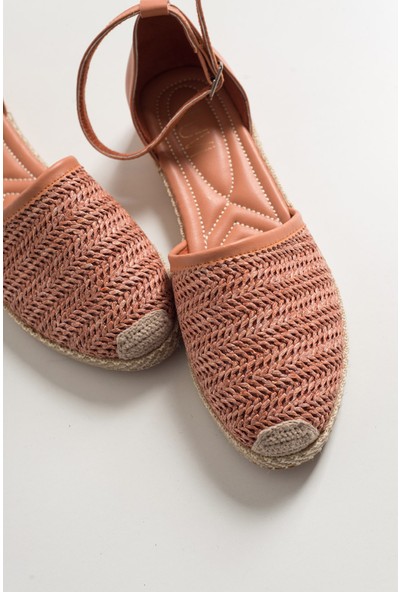 386K52 Turuncu Cilt Kadın Sandalet