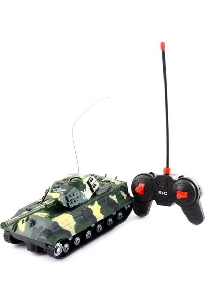 Pasifik Oyuncak Uzaktan Kumandalı Leopar Tank Sesli ve Işıklı Oyuncak AKX527-3